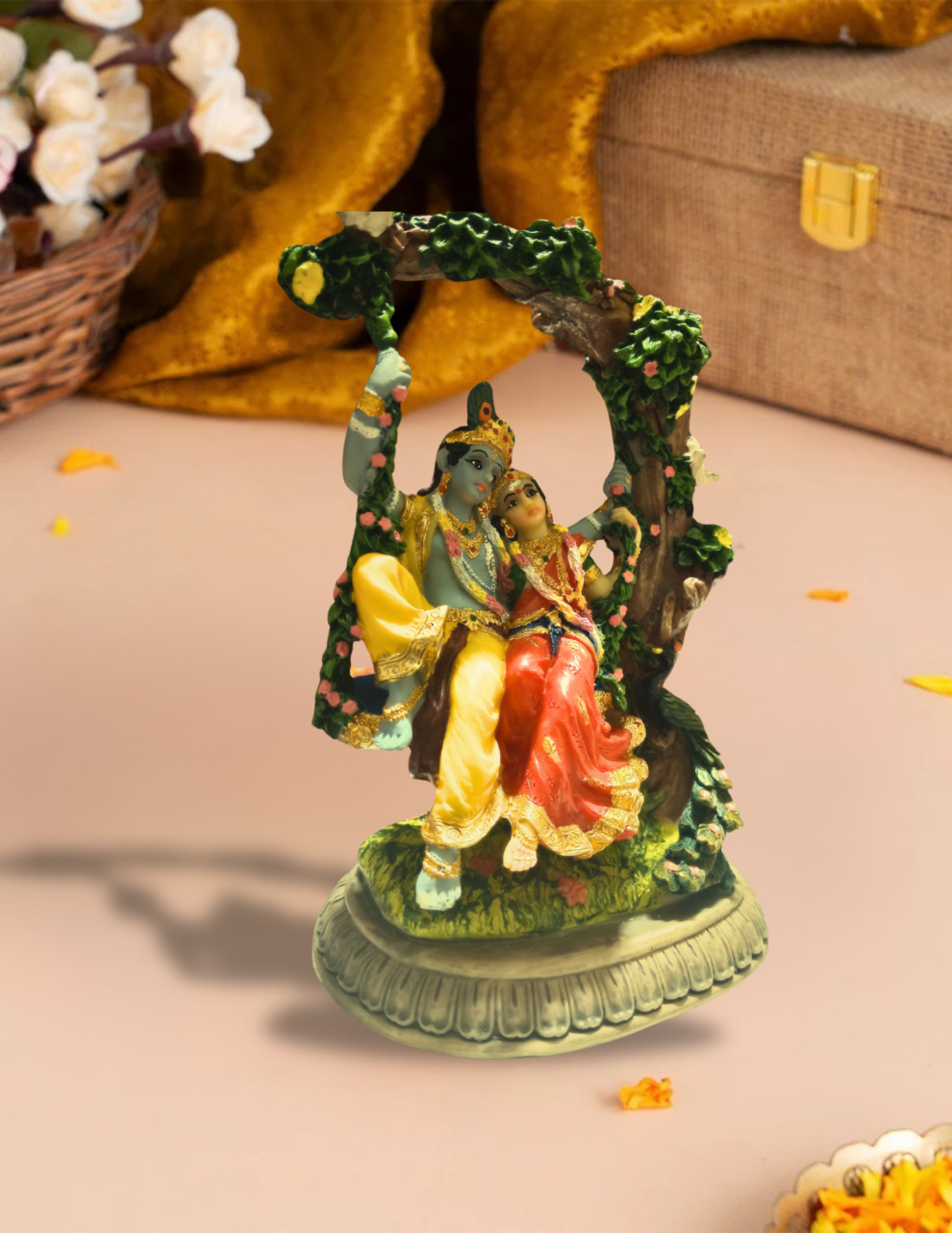 Radha Krishna Jhulan Yatra Vigrah From Vrindavan Dham - Gaura Krishna